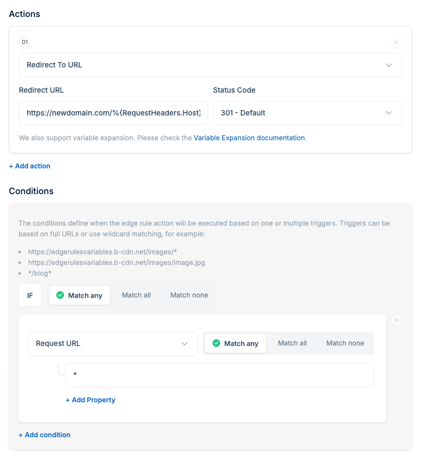 The list of dynamic variables in the Edge Rule redirect URL – bunny.net Support Hub